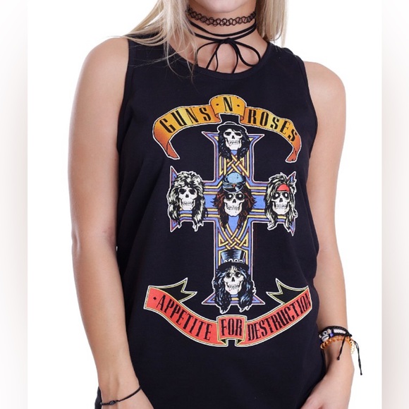 Guns N Roses | Tops | Guns N Roses 988 Tour Small Black Tank Top | Poshmark